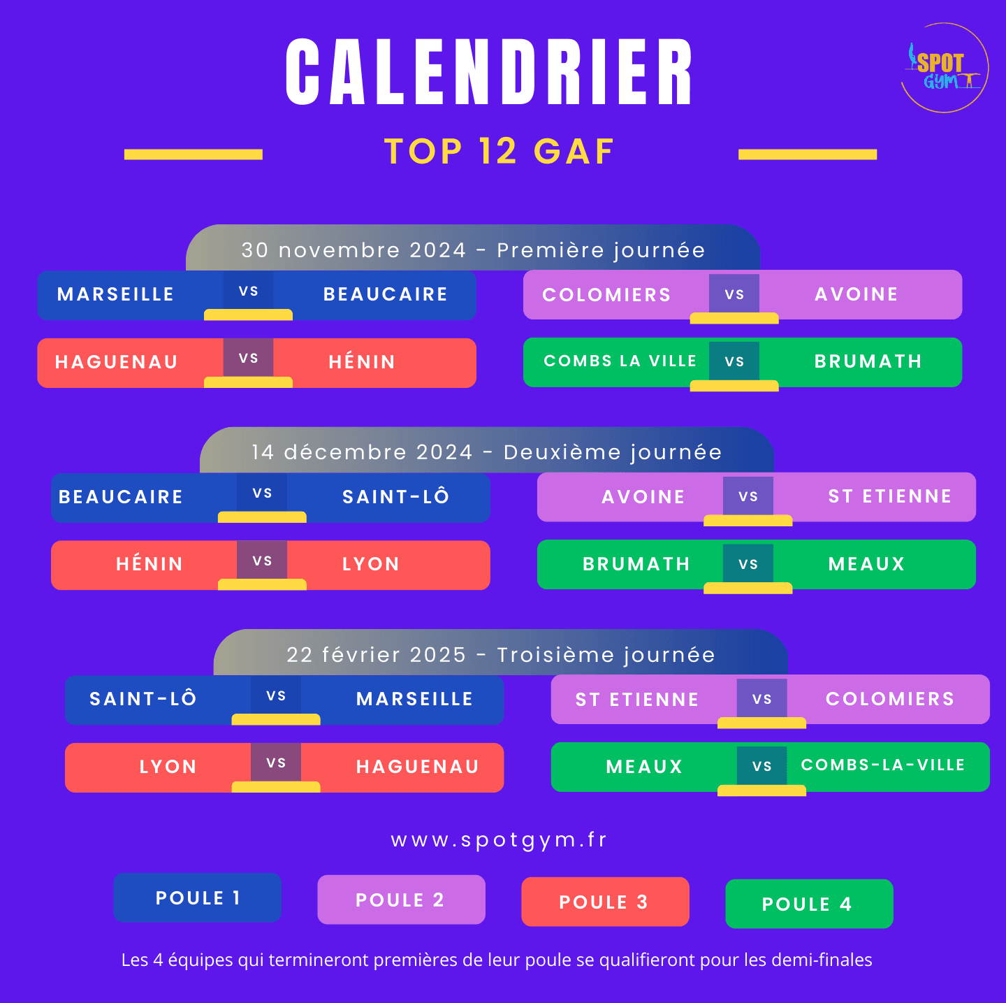 Top 12 GAF : les compositions d'équipes pour la saison 2024-2025 ...